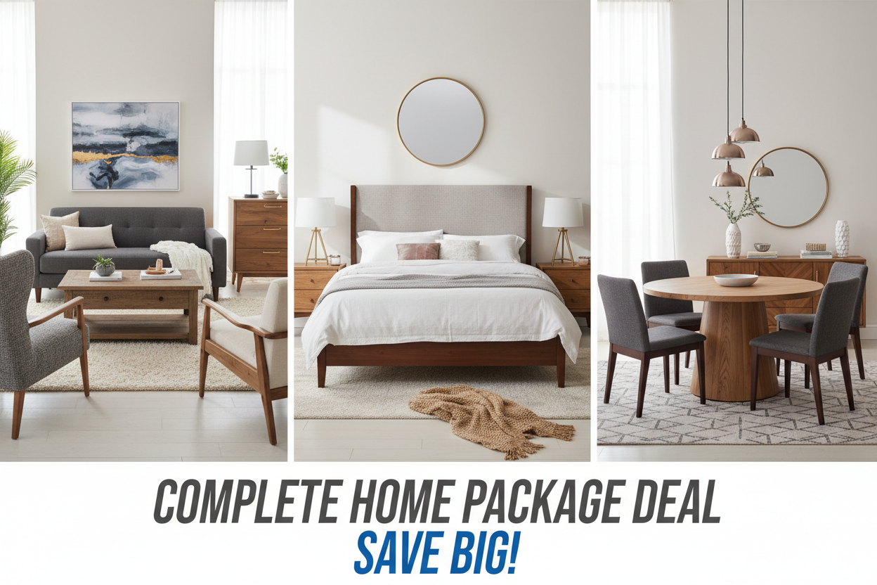 3 Room Furniture Package Deals - Complete Home Sets | Direct Discount ...